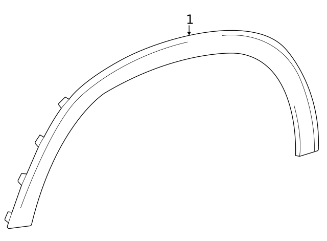 167-885-48-00 - Wheel Opening Molding 2020-2023 Mercedes-Benz ...