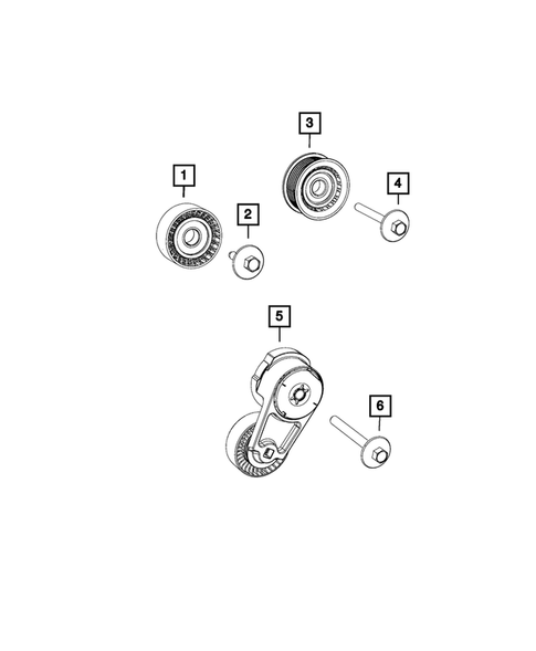 Pulleys and Related Parts for 2017 Ram ProMaster 1500 | Wholesale MOPAR