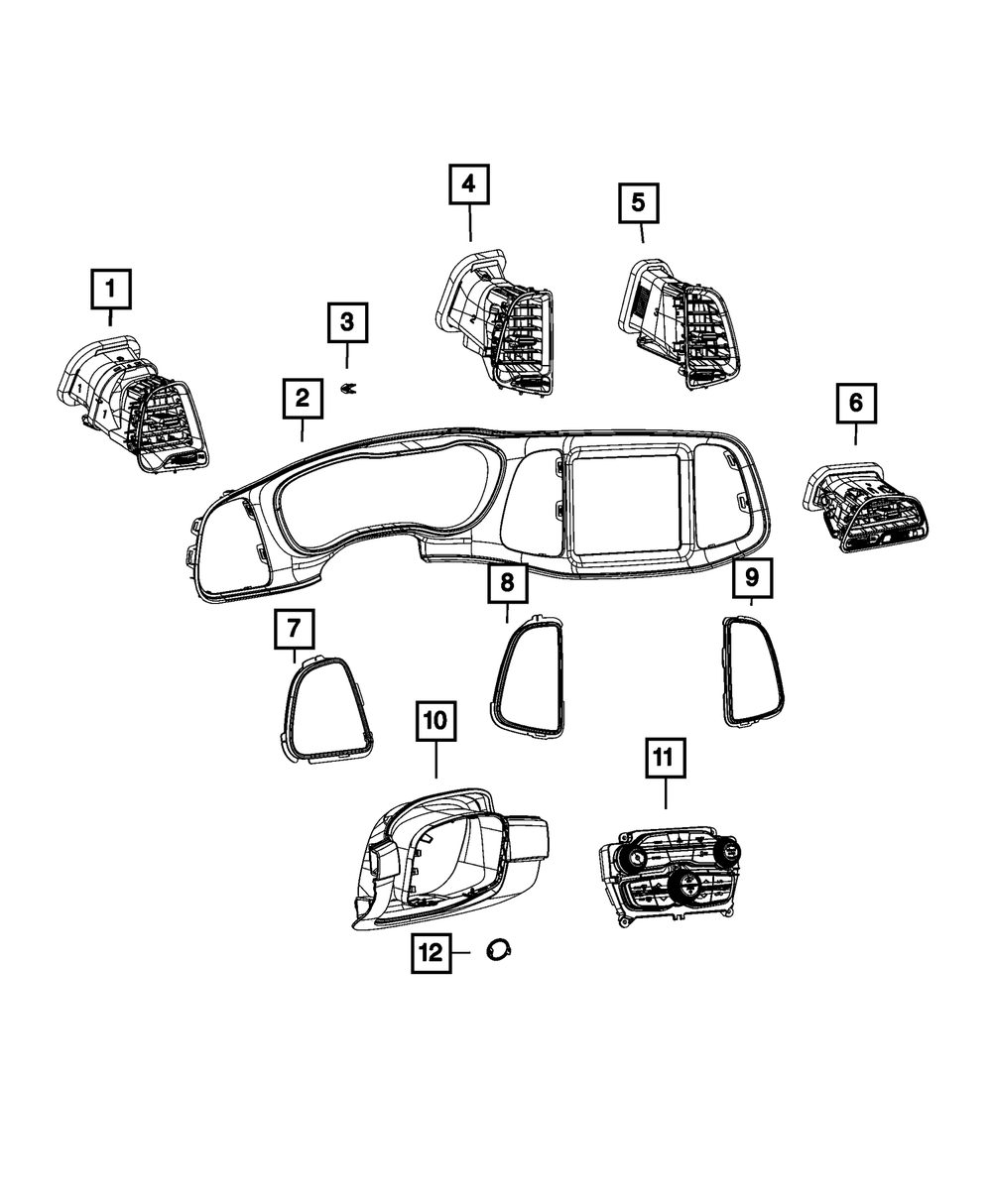 2017-2023 Dodge Challenger Vehicle Feature Controls Center Stack ...