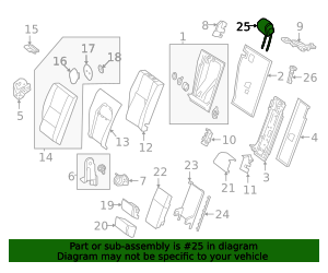 253-970-30-00-9D88 - Headrest, Center 2020 Mercedes-Benz | Mercedes ...