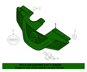 2017 Nissan Rogue Grille 62310-6FR6C | QuirkParts