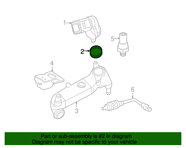 028-997-18-48 - Egr Valve Gasket 2005-2006 Mercedes-Benz E 320 ...