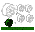 2021-2024 Chevrolet 22x9 Aluminum Wheel 84434287 GM | GMPartsDirect.com