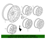 2021-2024 Chevrolet Wheel Spoke Trim Insert 84803478 | OEM Parts Online