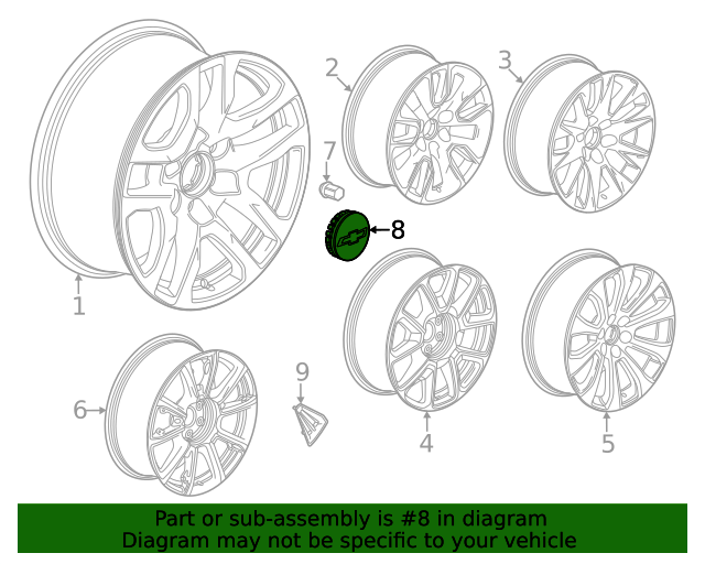 2019-2024 Chevrolet Cap 84335831 GM | GMPartsDirect.com