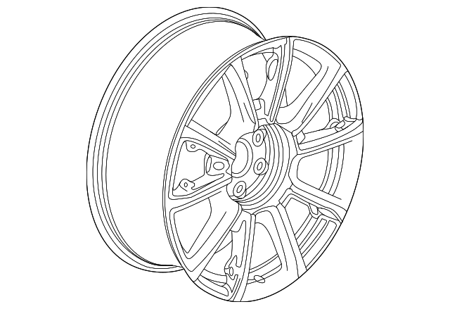 2021-2024 Chevrolet 22x9 Aluminum Wheel 84434287 GM | GMPartsDirect.com
