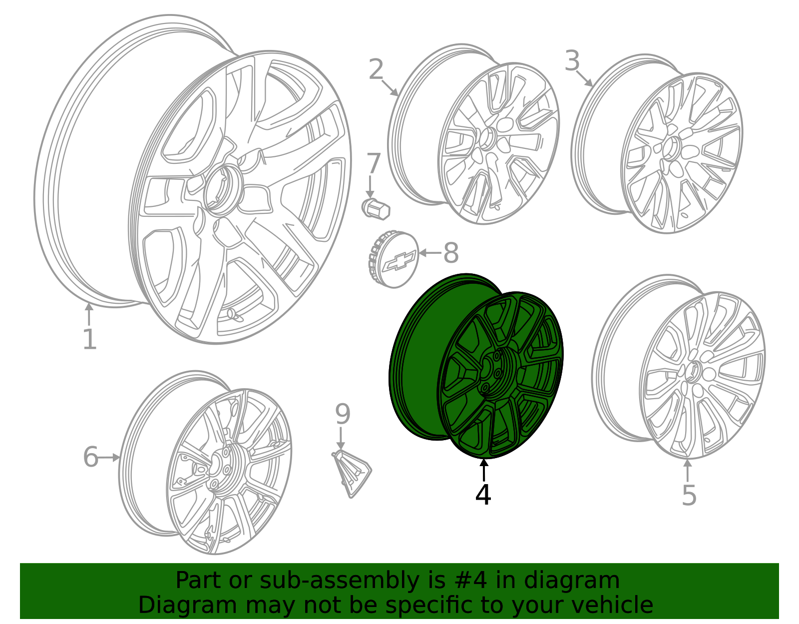 23376234 - F Wheel 2021-2024 Chevrolet | GM Wholesale Direct
