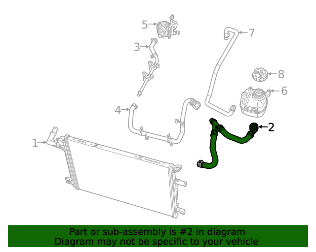 2018-2023 Jeep Wrangler Hose 68335904AD | Mopar Parts Canada