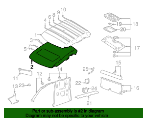 63310-04050-B1 - Headliner 1998-2000 Toyota Tacoma | Longo Toyota Parts