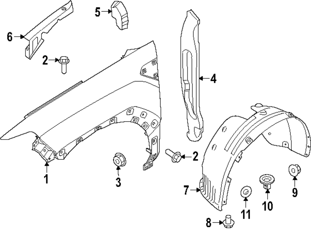 2024-2025 Hyundai Santa Fe Fender Ledge Cover 84159-R6000 | Hyundai ...