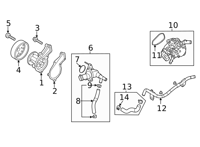 Genuine Water Pump for 2021-2024 Hyundai | Part# 25100-2J000 | Hyundai ...