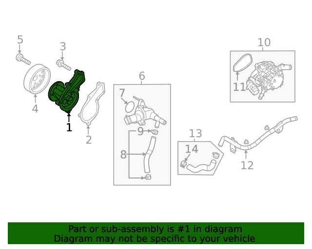 25100-2J000 - Engine Water Pump 2021-2024 Hyundai | AutoNation Parts