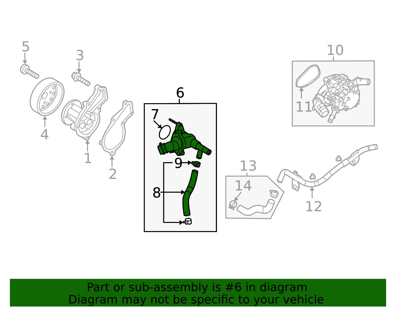 25620-2J101 - Engine Coolant Inlet Flange 2021-2025 Hyundai ...