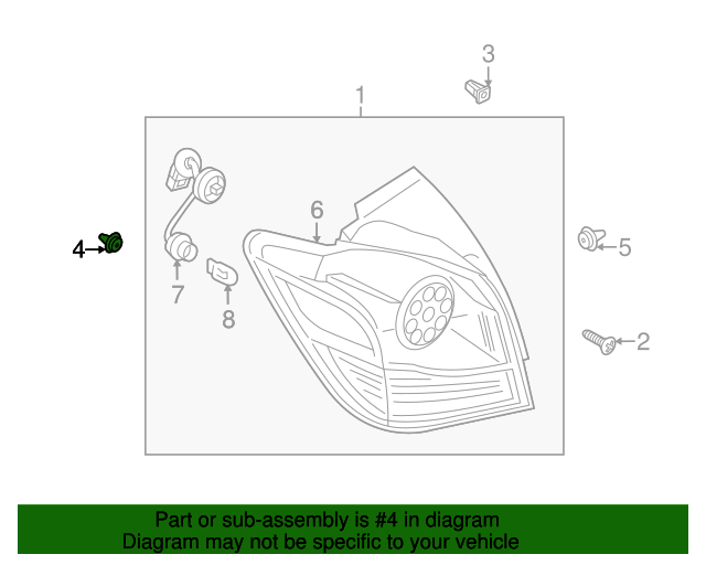 2003-2022 Mitsubishi Combo Lamp Assembly Grommet MU000283 | Auto Parts