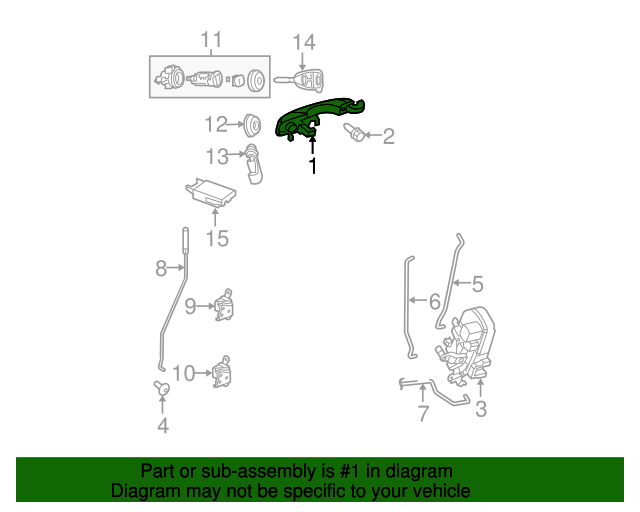 2005-2010 Mopar Handle, Outside - Driver's Side (LH) 4589009AH ...