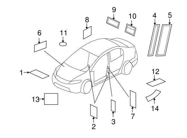 80050-SJA-H00 - AC Label 2010-2016 Honda | Honda Parts Online