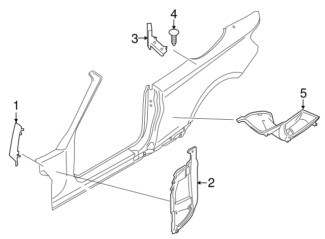 41-00-7-378-676 - Molded part, A-pillar, outer right 2015-2021 BMW ...
