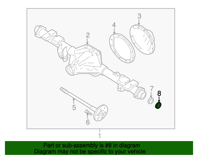 2002-2009 GM Front Driver Side CV Axle Half Shaft Seal 19257296 ...