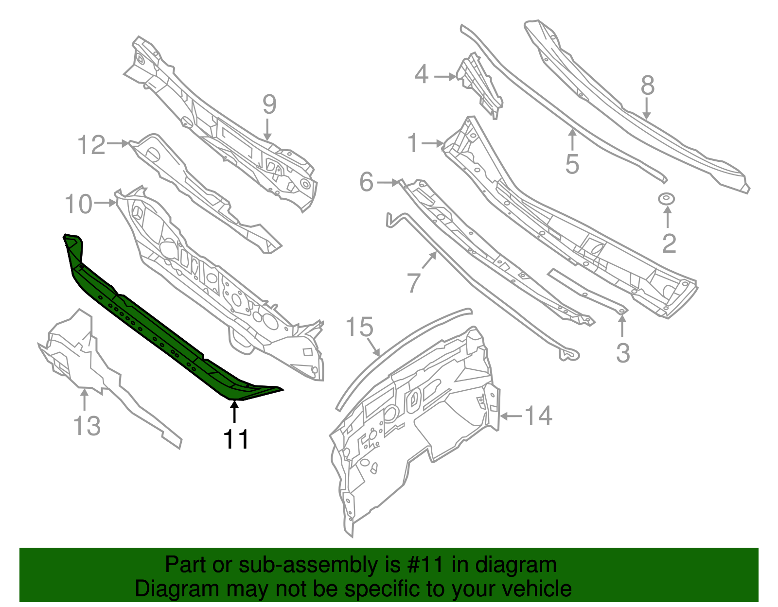 2013-2019 Nissan Sentra Lower Cross-Member F7402-3SGMA | My Nissan Part