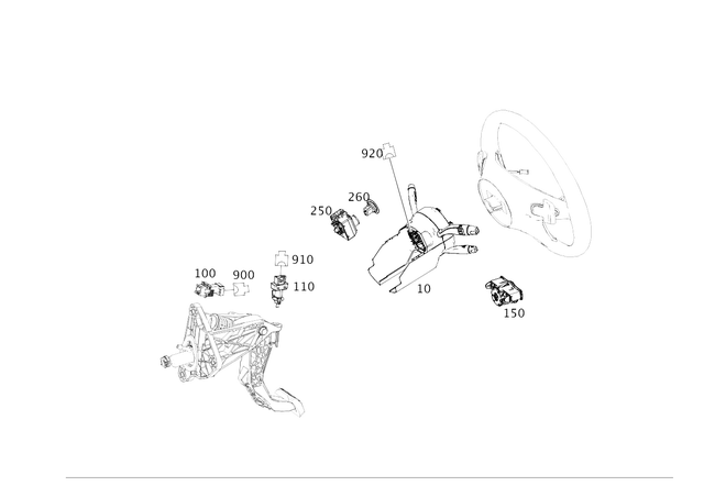 246-905-13-02 - Ignition-Starter Switch 2014-2020 Mercedes-Benz ...