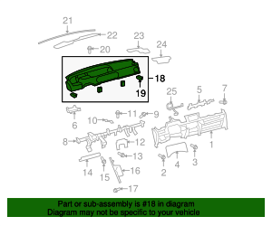 2008-2015 Scion xB Instrument Panel 55302-12220-B0 | Toyota Parts Center