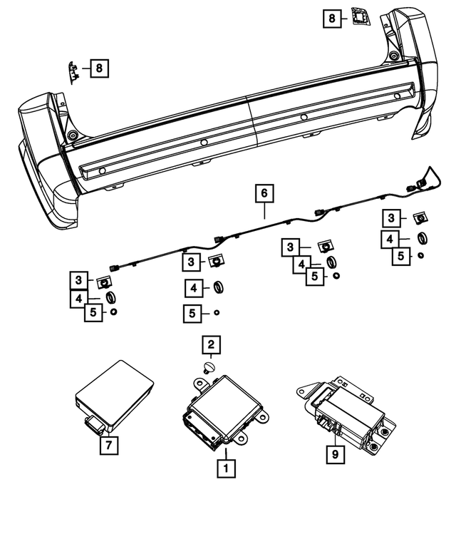 2011-2012 Mopar Blind Spot Detection Module 68036233AG | Mopar eStore
