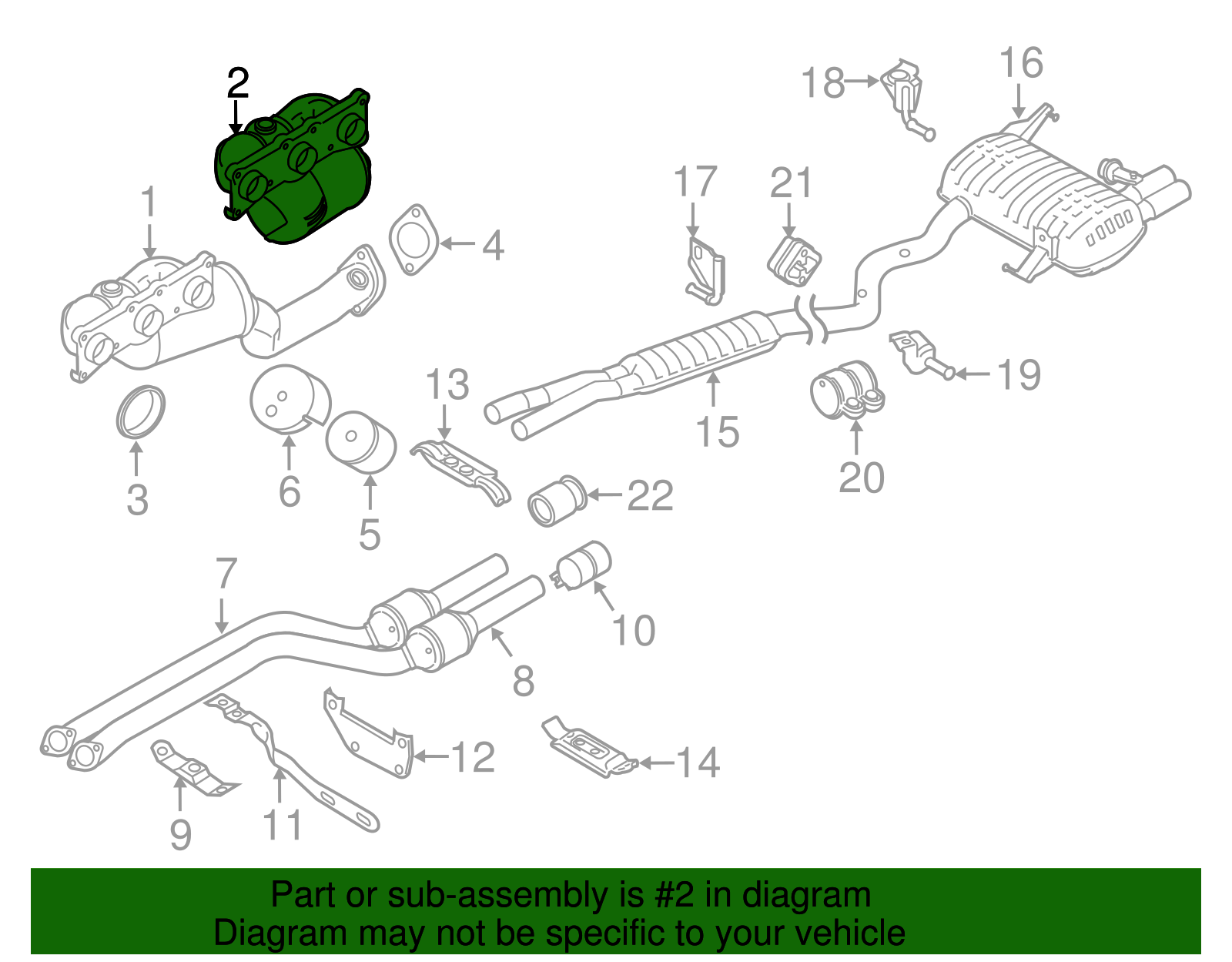 18-40-7-646-693 - RP exhaust manifold with catalytic conv 2009-2014 BMW ...
