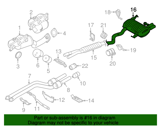 18-30-7-566-942 - Rear muffler 2007-2013 BMW | AutoNationParts.com