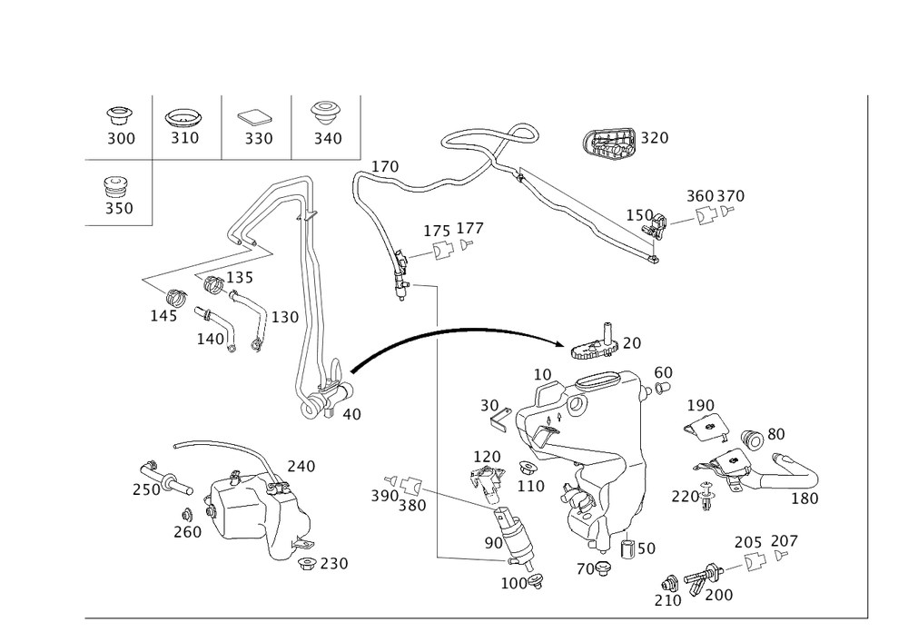 211-869-00-20 - Container 1994-2011 Mercedes-Benz | MB Parts Source