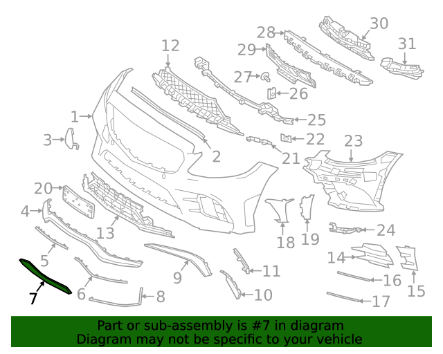 205-885-74-01-64 - Front Spoiler 2019-2020 Mercedes-Benz | Mercedes ...