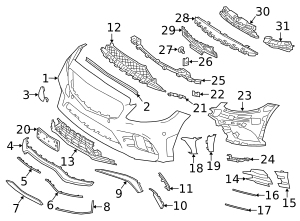 205-885-74-01-64 - Front Spoiler 2019-2020 Mercedes-Benz | Mercedes ...