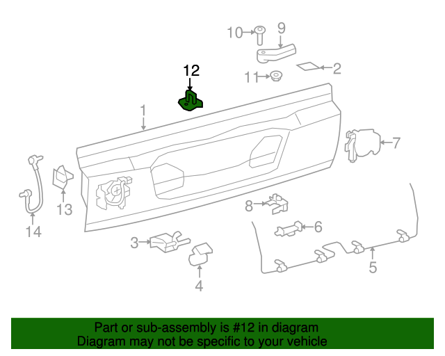 69431-60010 - Striker - 2008-2011 2013-2020 Lexus LX570 | MyLexusParts