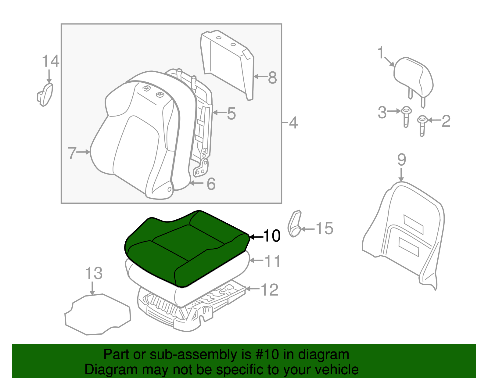 2007-2008 Hyundai Tiburon Seat Cover 88160-2C200-GAA | Hyundai ...