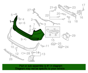 86611-D9100 - Bumper Cover 2017-2019 Kia Sportage | Kia.Parts Store