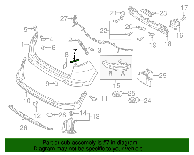 2017-2019 Kia Sportage Side Retainer Pad 86618-D9000 | TascaParts.com