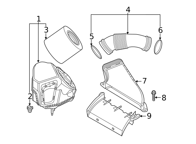 2020-2024 Audi Air Guide 4K0-129-510-C | TascaParts.com