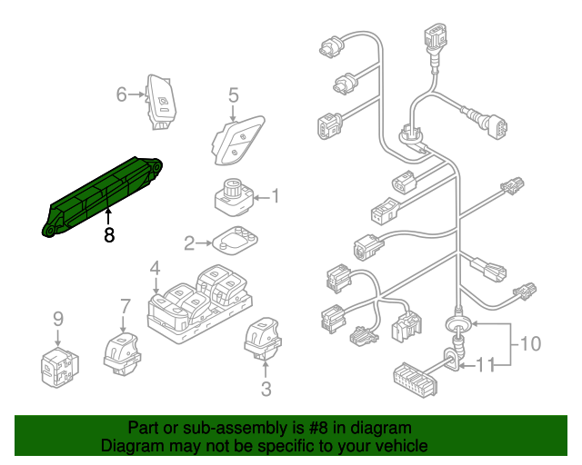 4H0-959-769-D - Memory Switch 2011-2018 Audi | Audi OEM Parts