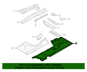 51-75-8-055-952 - Floor Pan Heat Shield 2015-2020 BMW M4 ...