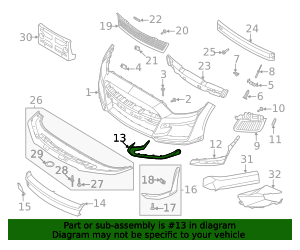 KR3Z-17E810-AA - Bumper Cover Spacer Panel 2020-2022 Ford Mustang ...