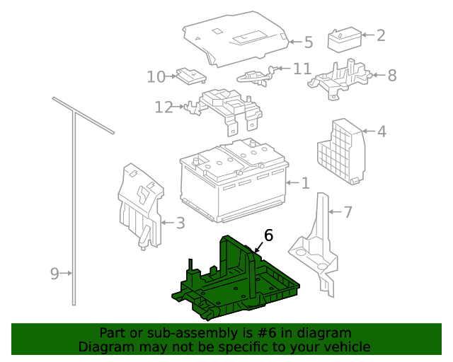 177-620-42-01 - Battery Tray 2019-2023 Mercedes-Benz | AutoNationParts.com
