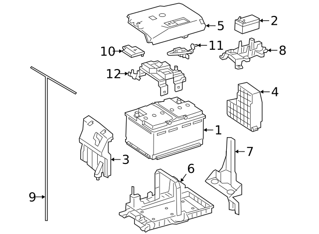 177-620-34-00 - Battery Tray Bracket 2019-2023 Mercedes-Benz ...