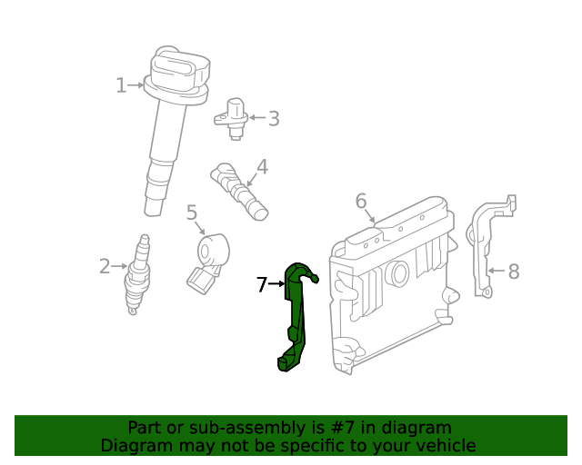 89667-02420 - Bracket Engine Control - OEM Genuine Toyota Parts