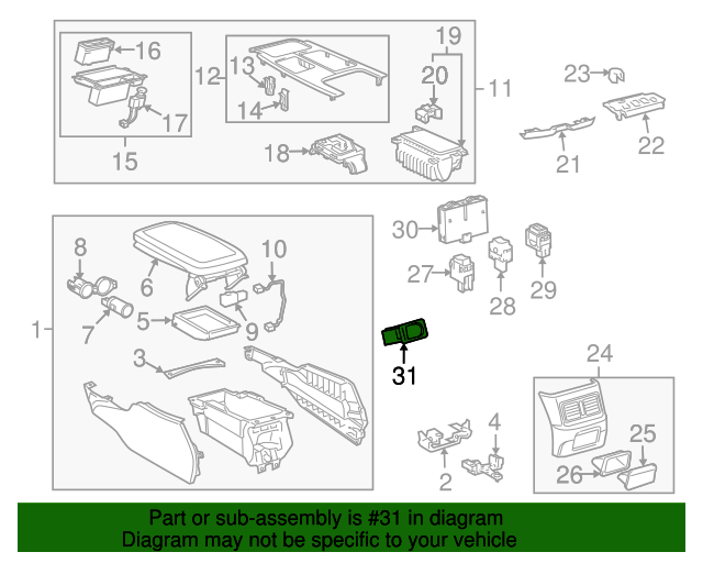86190-48010 - Audio Auxiliary Jack 2008-2010 Lexus | AutoNationParts.com