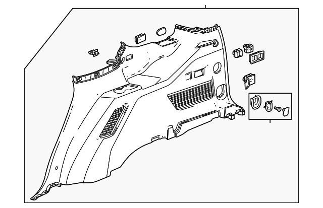 2021-2022 GM Lower Quarter Trim 84772058 | GMPartsDirect.com