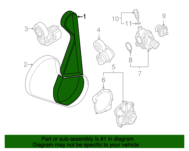 30777531 - Serpentine Belt 2004-2013 Volvo | AutoNationParts.com