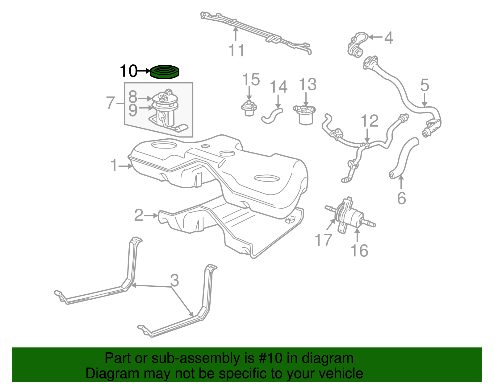 2000-2007 Ford Motorcraft™ Fuel Tank Lock Ring FPR-9 | OEM Parts Online