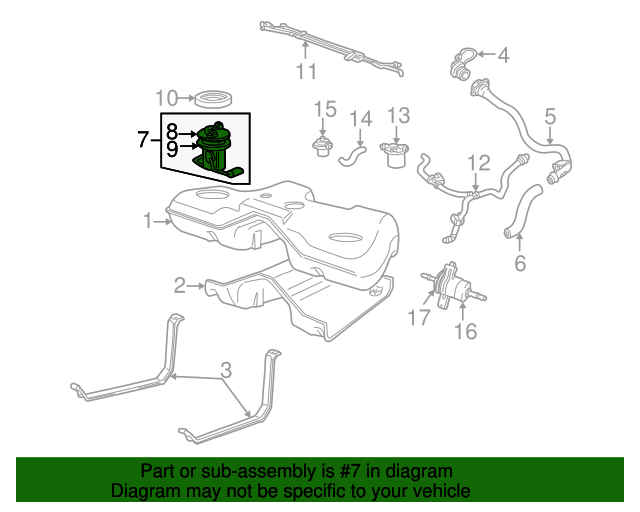 2000-2003 Ford Fuel Pump Assembly YW4Z-9H307-BB | QuirkParts