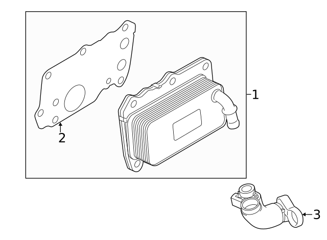 Genuine OEM Engine Oil Cooler Line Part# LR112873 Fits 2018-2023 Land ...
