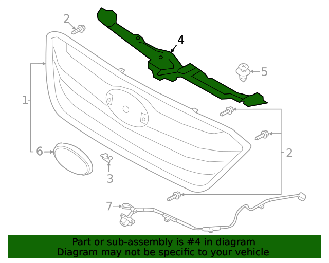 2020-2024 Subaru Sight Shield 57731AN14A | Subaru Parts Store