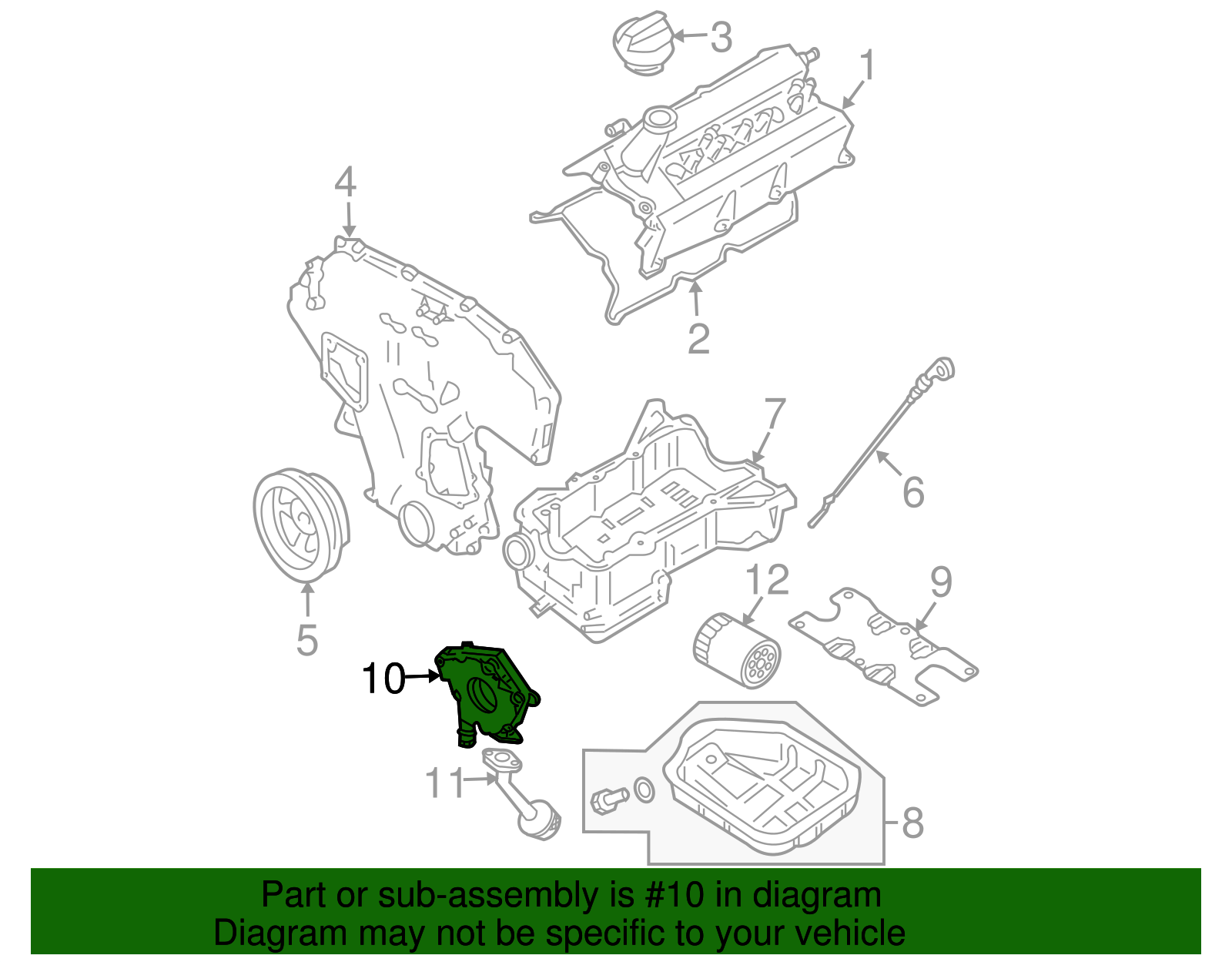 2002-2010 Nissan Oil Pump 15010-7Y000 | Nissan Parts OEM